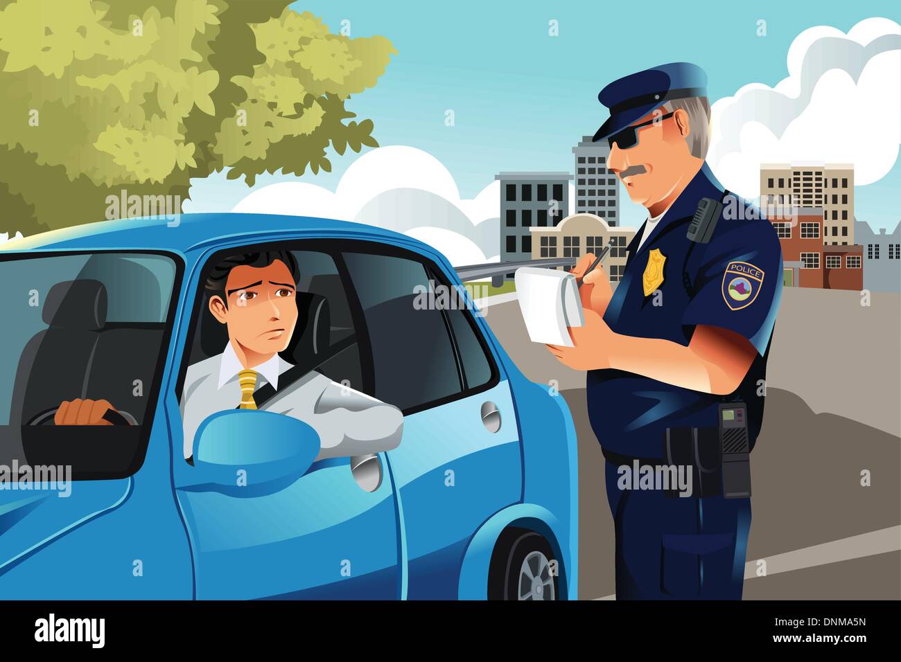 Infraction routière Banque d'images vectorielles - Alamy