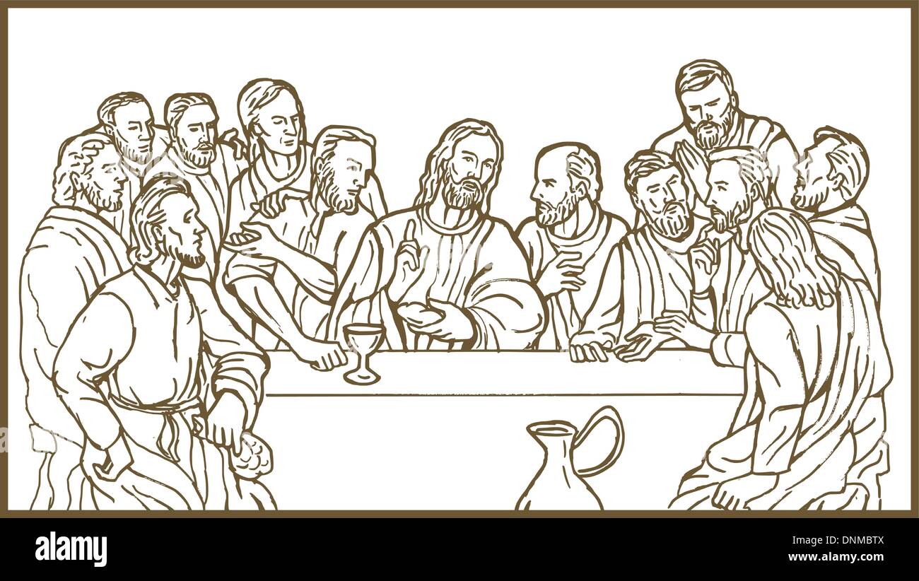 La cène dessin Banque de photographies et d’images à haute résolution ...