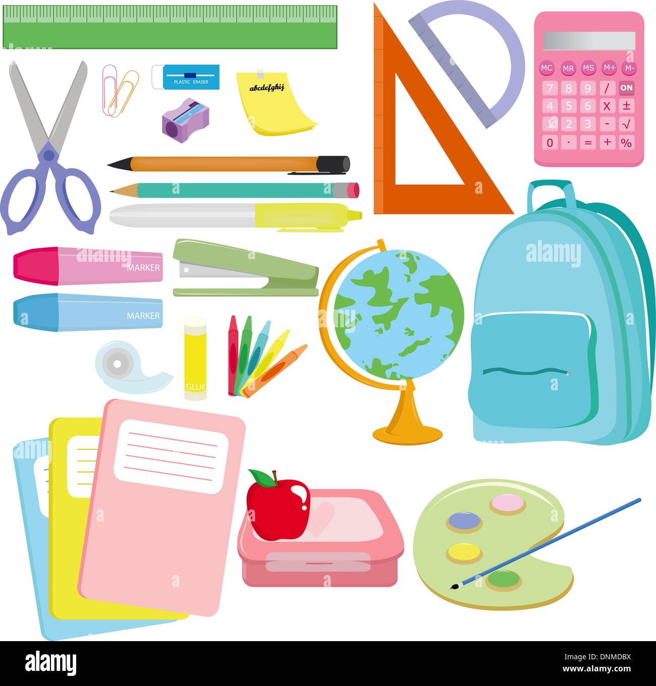 Fournitures scolaires Banque de photographies et d’images à haute ...