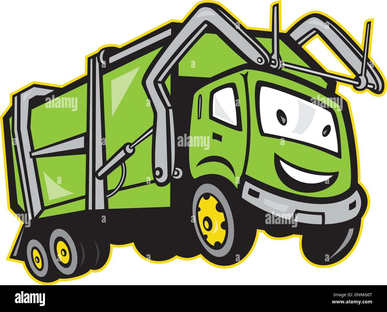 Camion poubelle Banque d'images vectorielles - Alamy