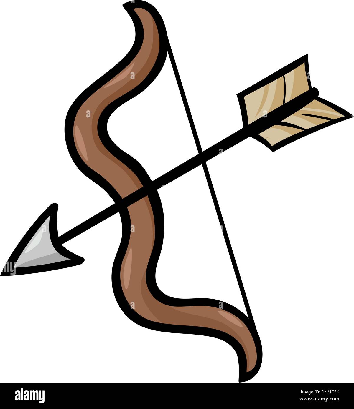 Cartoon Illustration de l'arc et flèche Clip Art Image Vectorielle ...