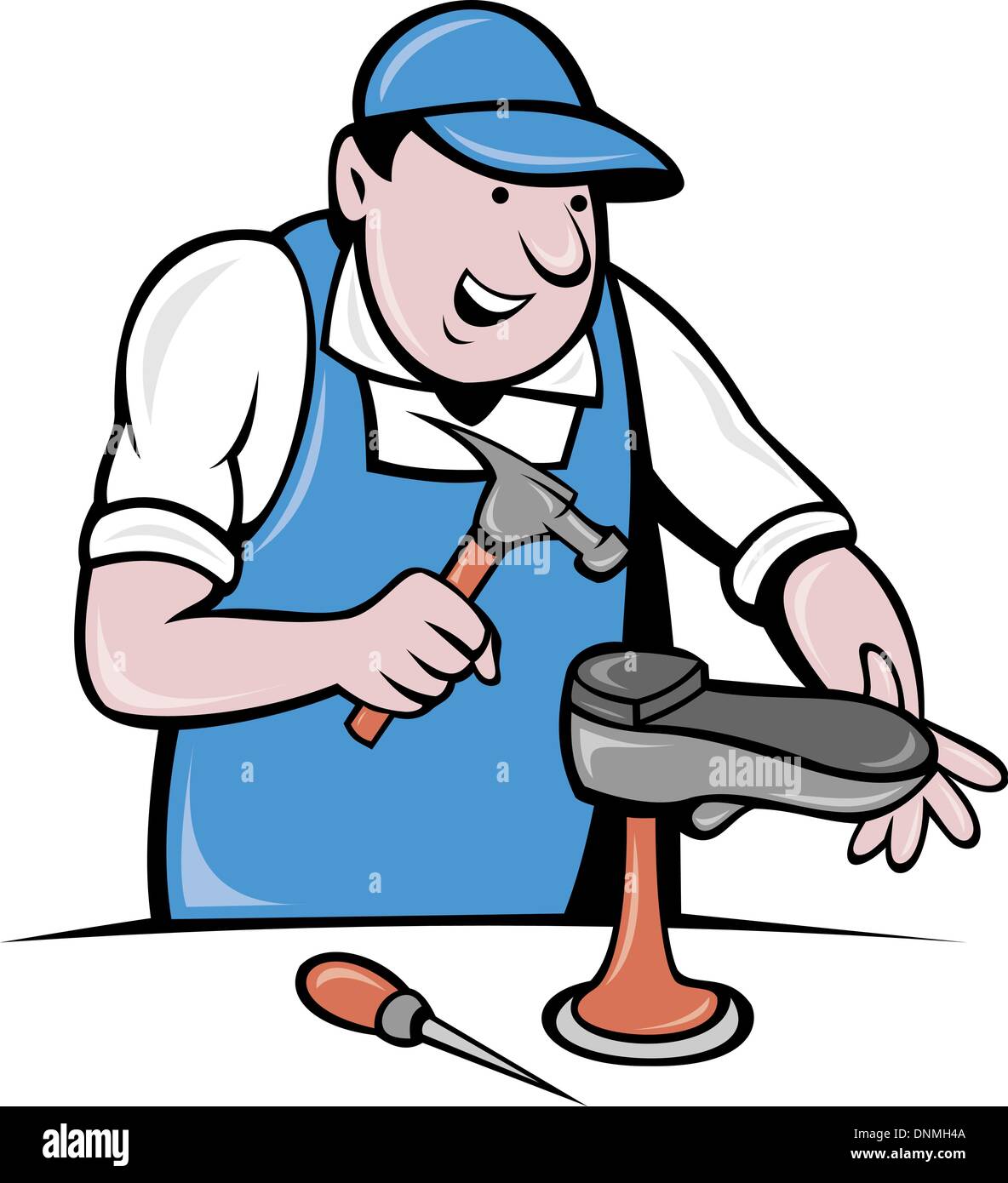 Illustration d'un cordonnier , cordonnier cordonnerie qui travaillent ...