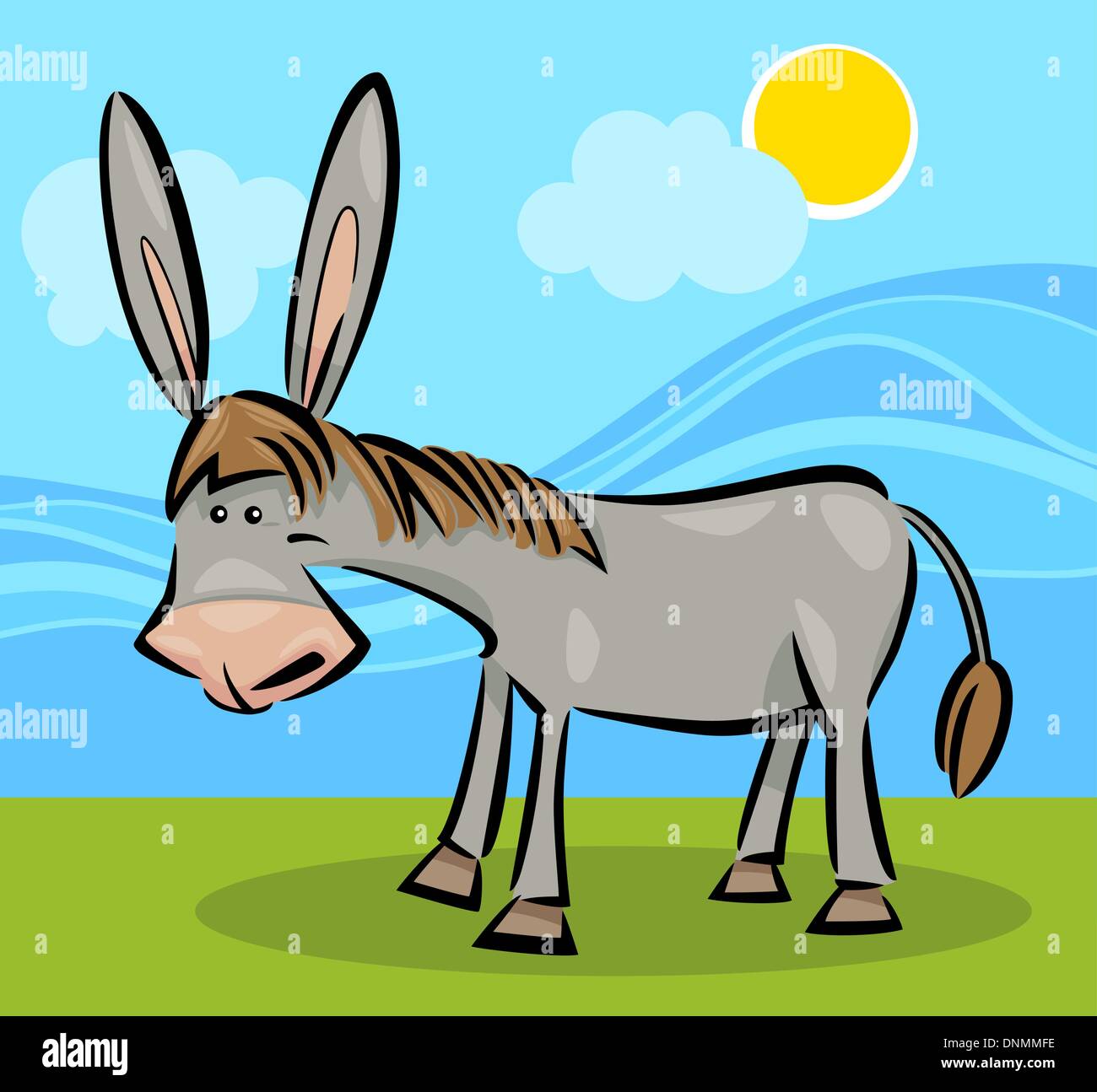 Gray donkey cartoon illustration Banque d'images vectorielles - Page 2 ...