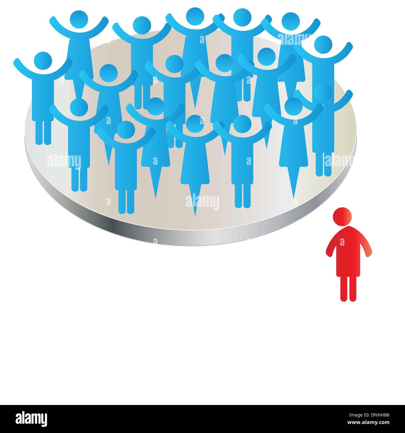 Heureux seul Banque d'images vectorielles - Alamy