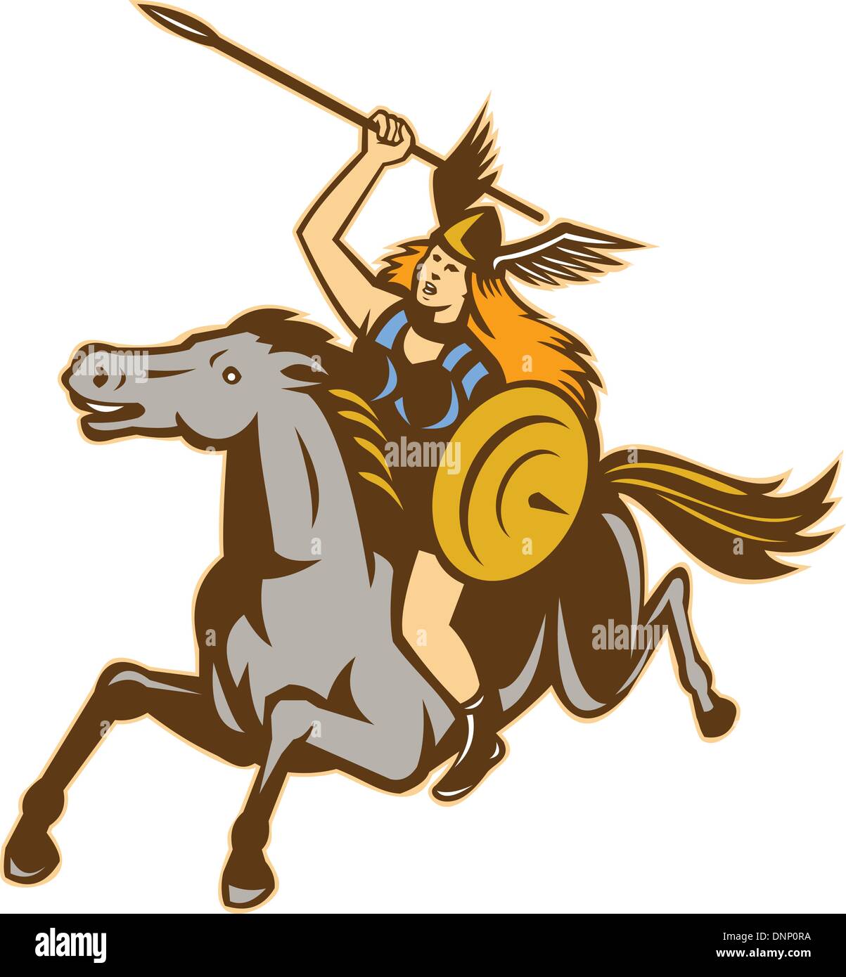 Guerrière amazone mythologie Banque d'images vectorielles - Alamy