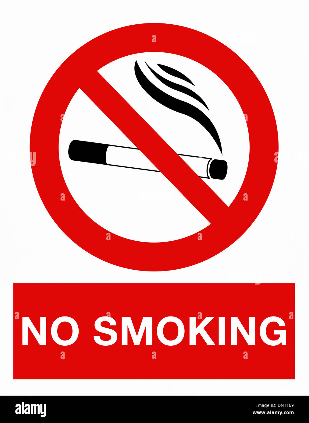 No smoking sign in english Banque d'images détourées - Alamy