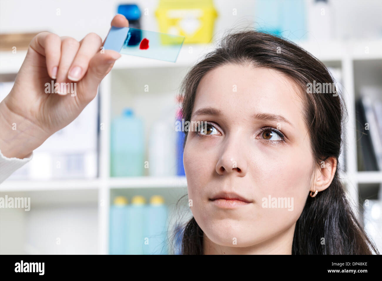 Frottis sanguin lame de verre Banque de photographies et d’images à ...