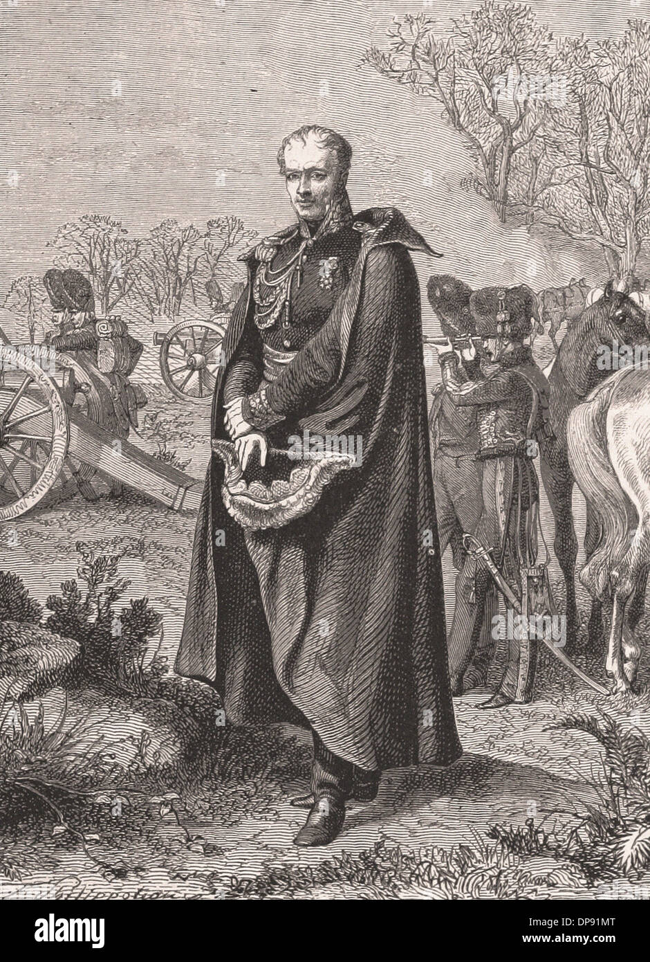 Le général Drouot- Gravure XIX ème siècle français Photo Stock - Alamy