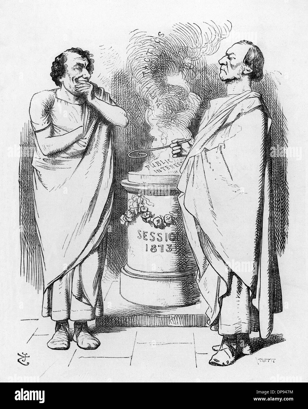 Benjamin disraeli cartoon Banque d'images noir et blanc - Alamy