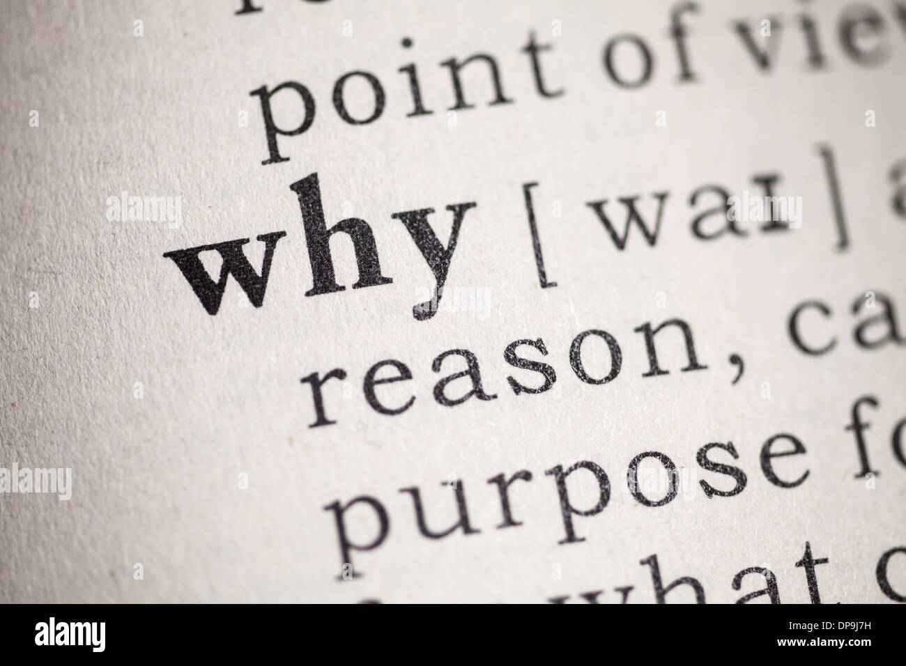 Why definition Banque de photographies et d’images à haute résolution ...