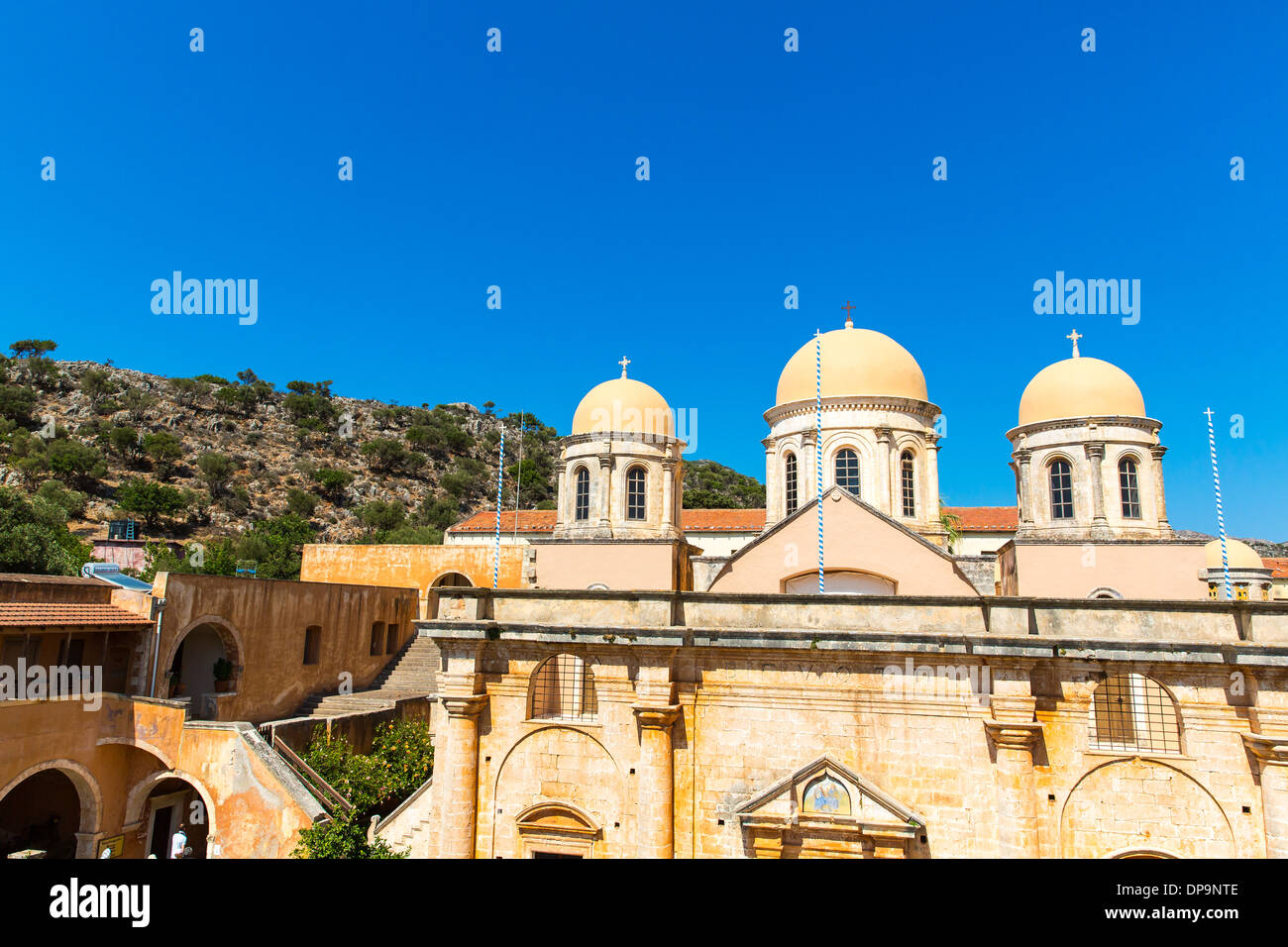 Monastère (couvent) dans la vallée de la Messara en Crète, Grèce ...