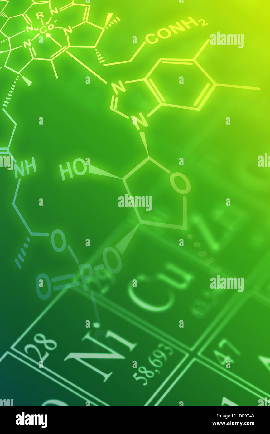Formule de structure molécule modèle sur tableau périodique des ...