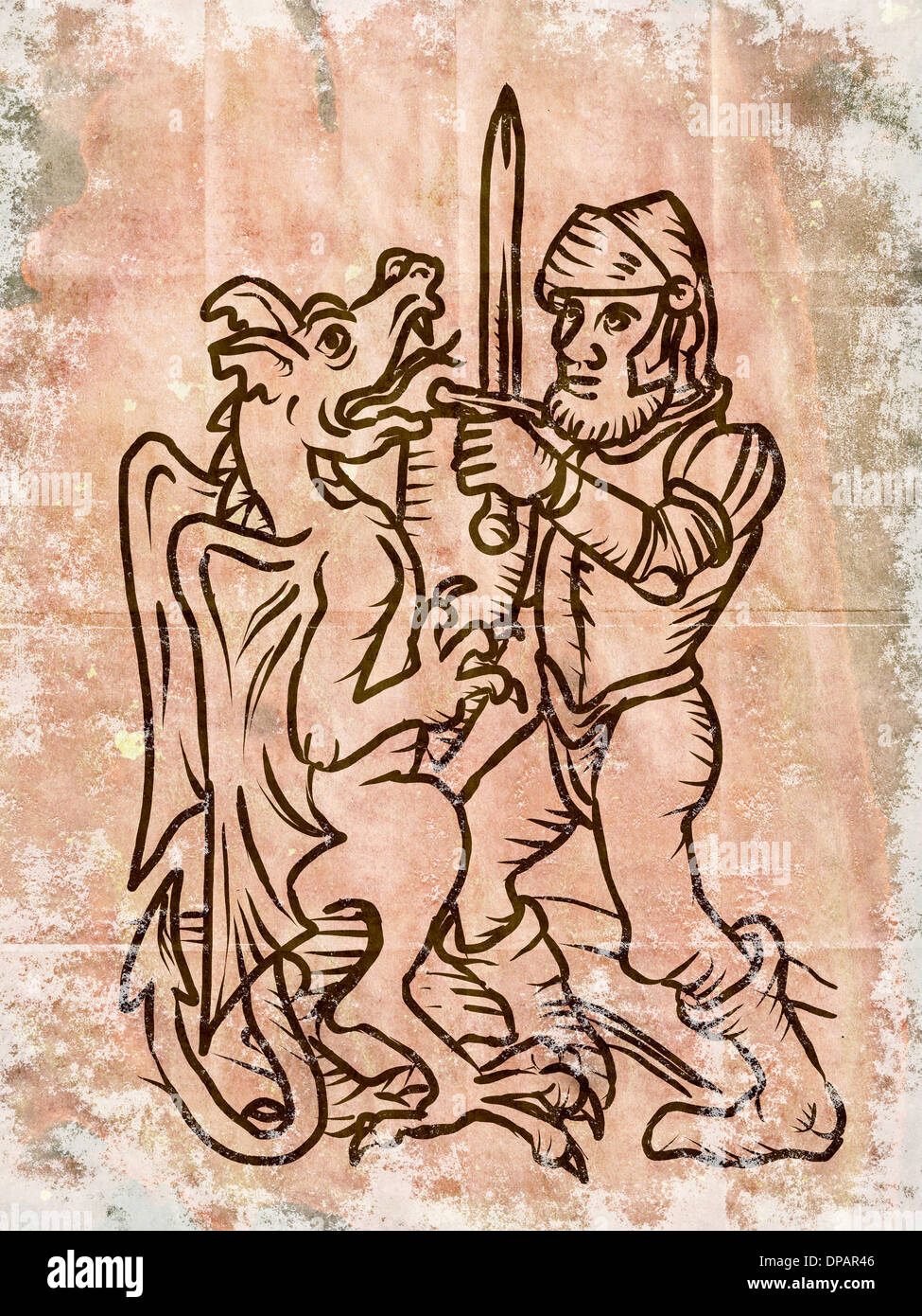 Chevalier et dragon a Banque de photographies et d’images à haute ...