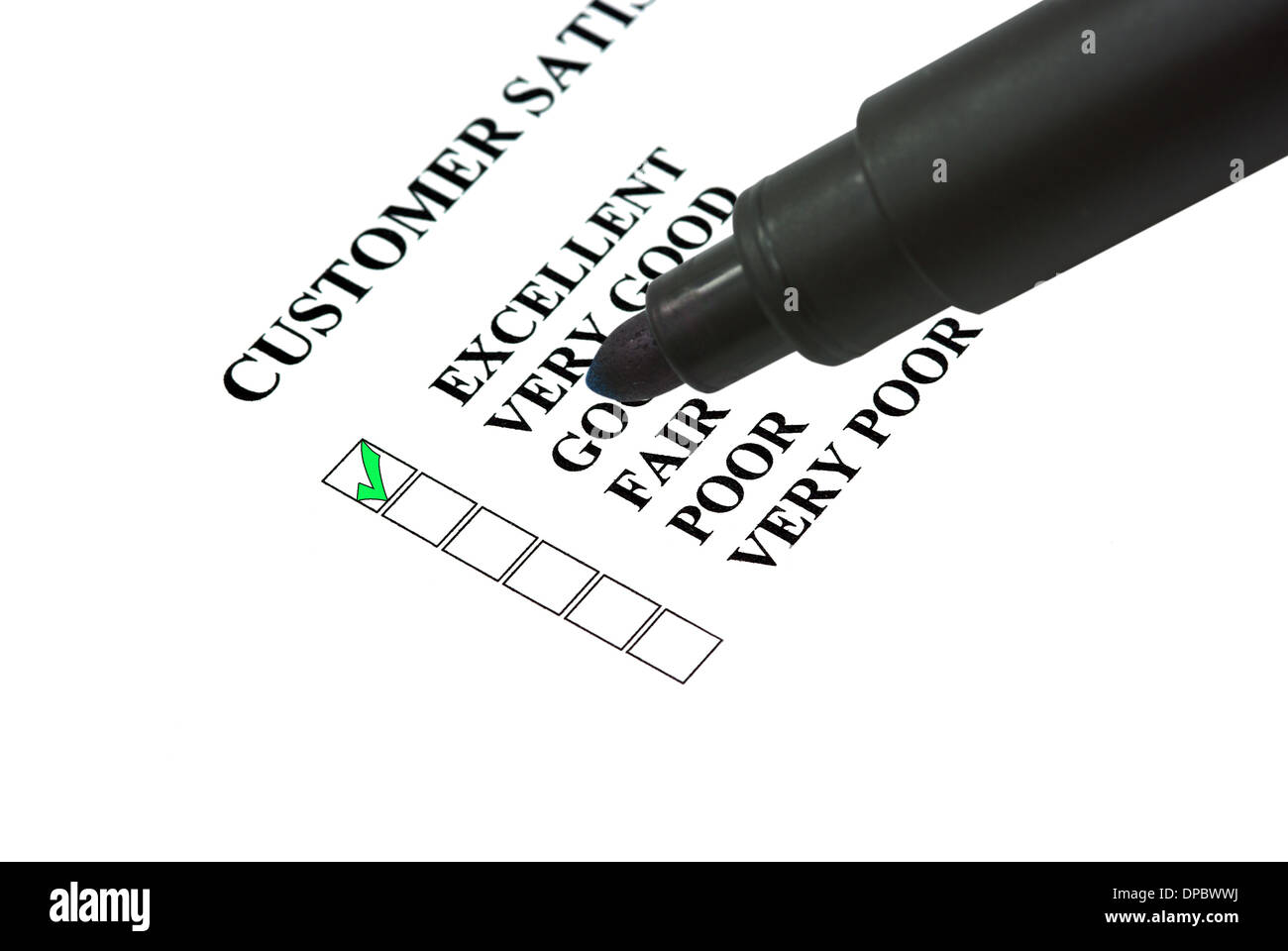 Remplir le formulaire de satisfaction client avec un marqueur Photo ...