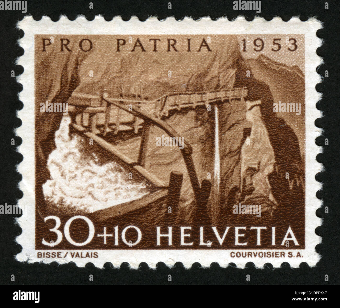 Timbre poste timbres suisse helvetia suisse Banque de photographies et d’images à haute ...