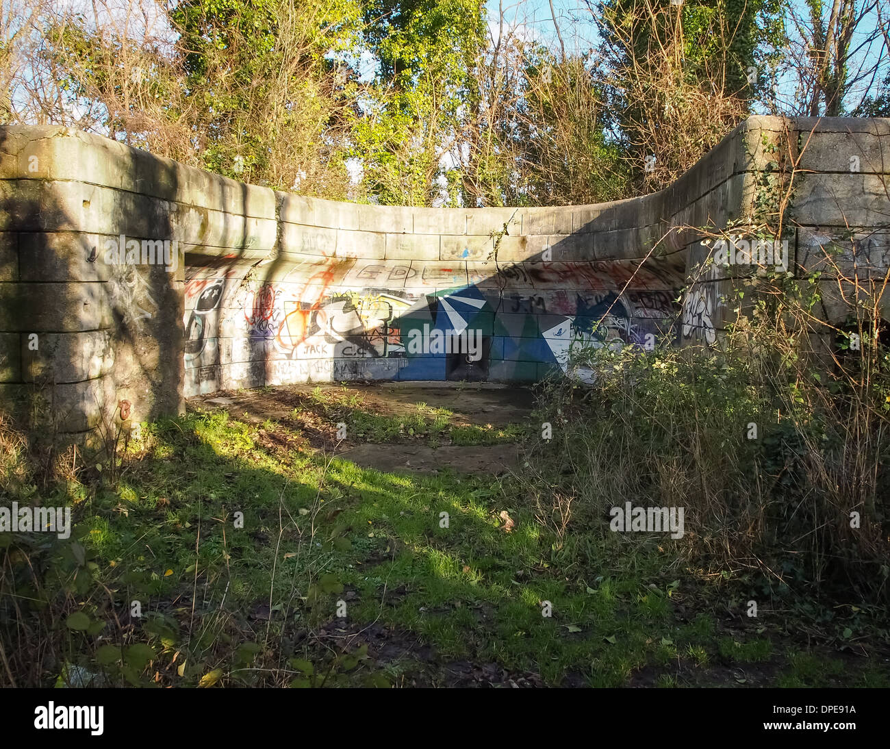 Les vestiges d'un Moncrieff victorien, mitraillette en voie de ...