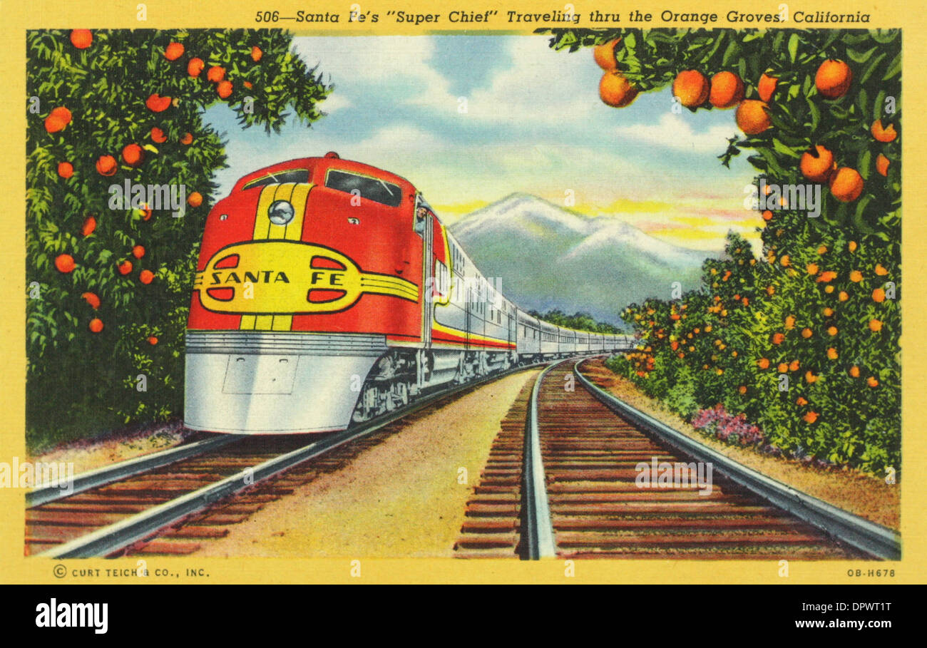 Atchison, Topeka and Santa Fe Railway, Super Chef de train de voyageurs ...