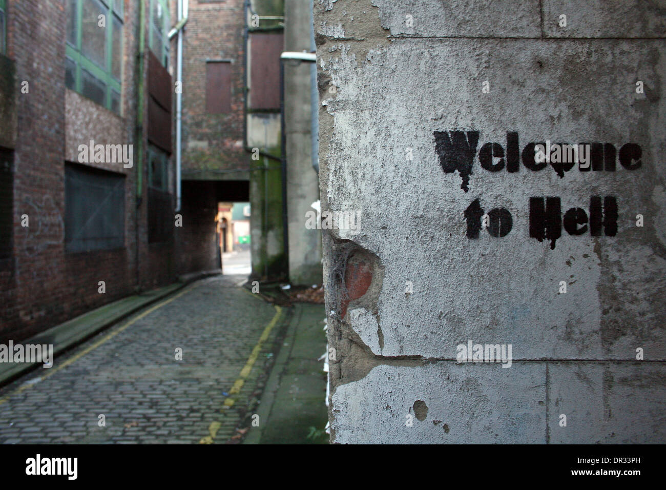 Welcome to hell graffiti Banque de photographies et d’images à haute ...