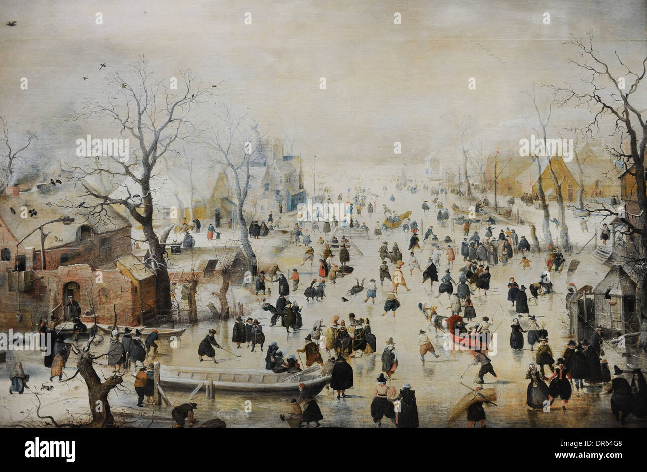 L'hiver avec des patineurs Banque de photographies et d’images à haute ...