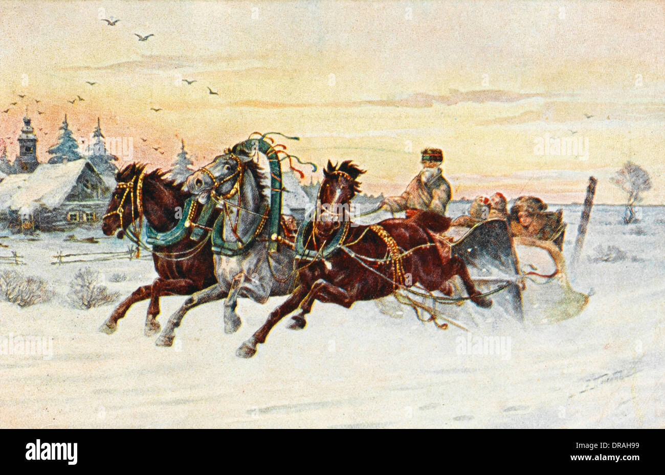 Russian 'troika' Banque d'image et photos - Alamy