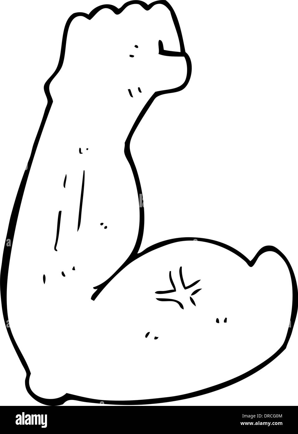 Flexing biceps cartoon Image Vectorielle Stock - Alamy