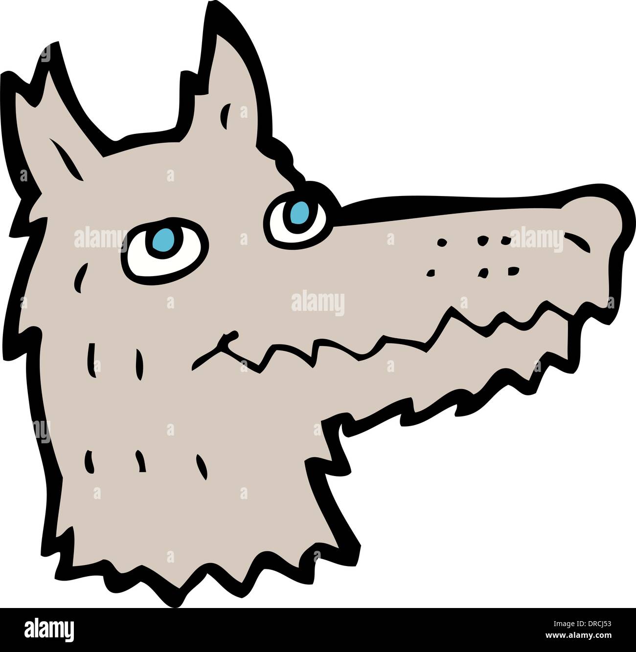 Tête de loup cartoon Image Vectorielle Stock - Alamy