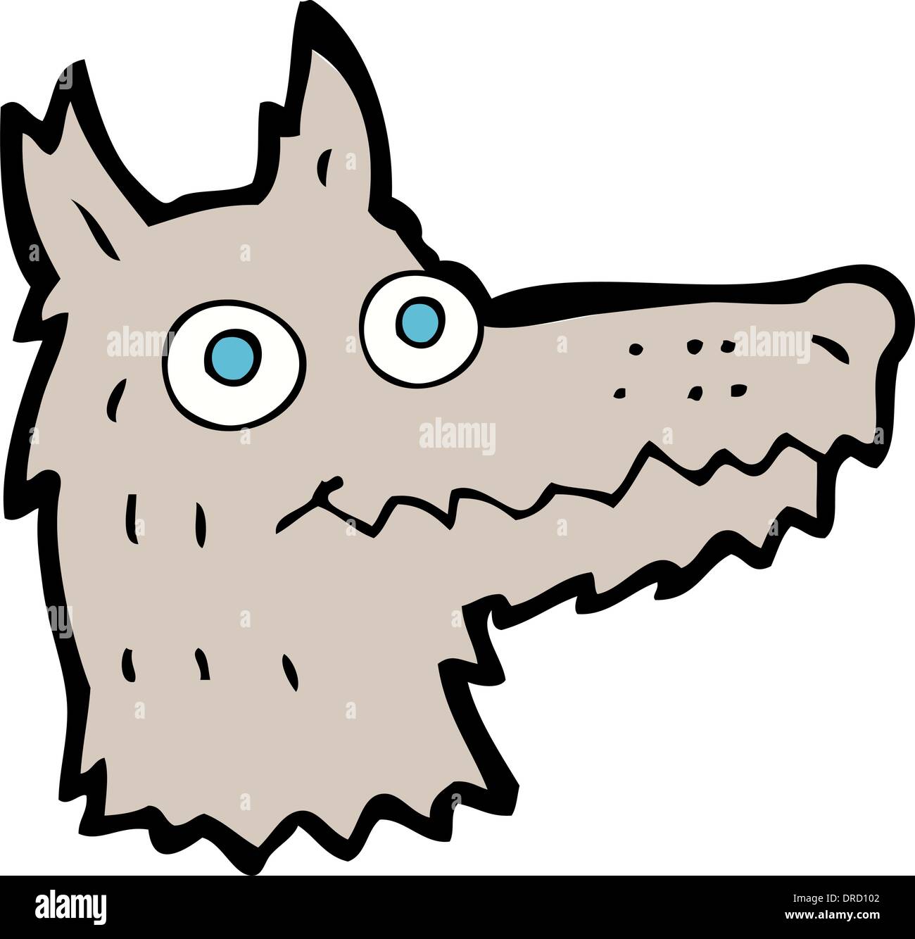 Tête de loup cartoon Image Vectorielle Stock - Alamy