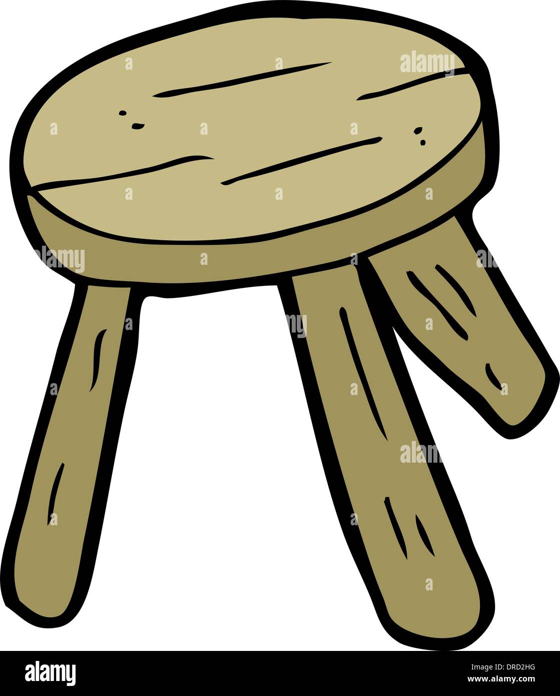 Tabouret de traite en bois Banque de photographies et d’images à haute ...