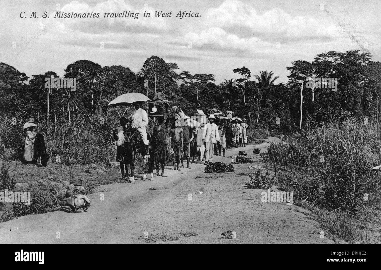 Missionnaire en afrique de l'ouest Banque d'images noir et blanc - Alamy