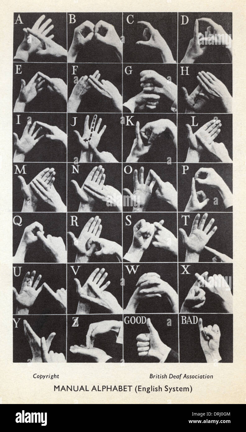 Hand sign language alphabet deaf Banque de photographies et d’images à ...