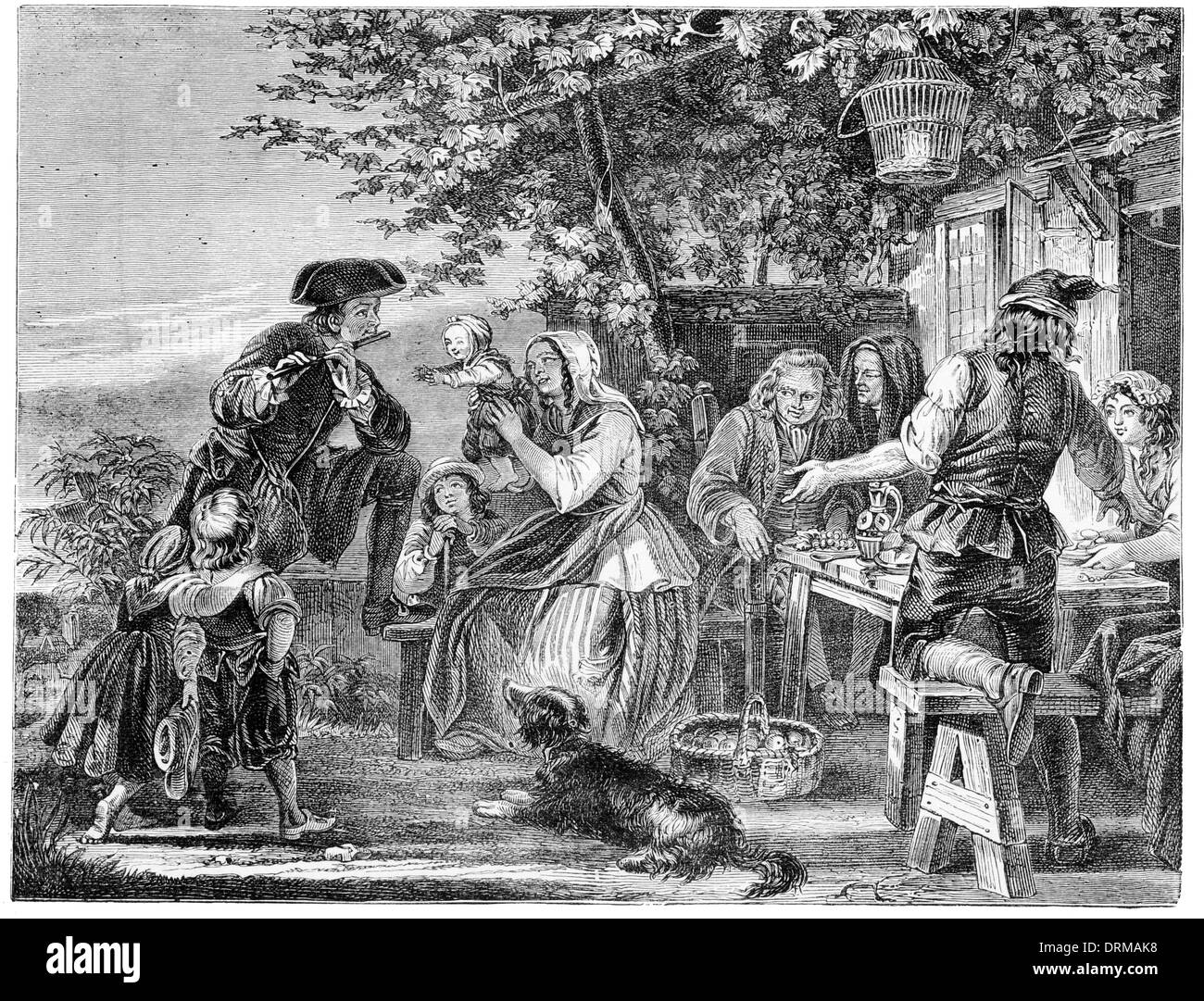 Vieille paysanne Banque d'images noir et blanc - Alamy