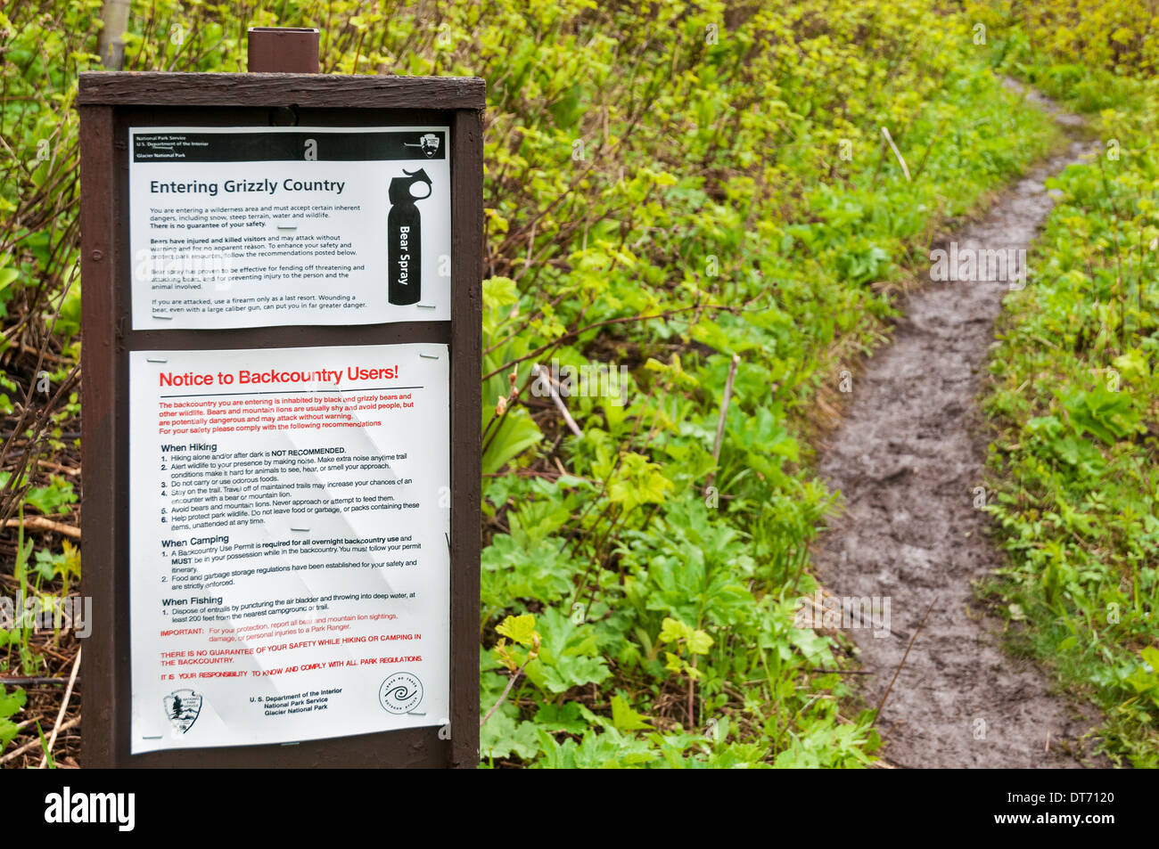 Bear warning sign Banque de photographies et d’images à haute ...