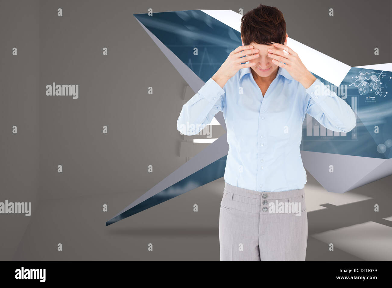 Mains sur le front Banque de photographies et d’images à haute ...