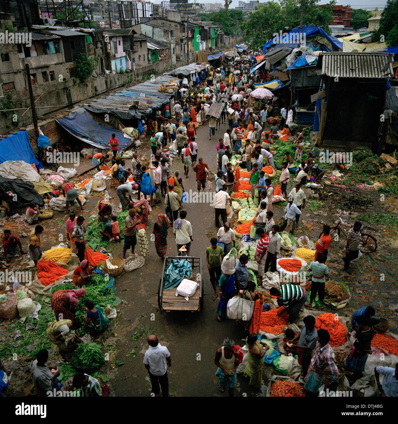 Calcutta kolkata orange asie inde bengale marchã© de la ville voyage ...