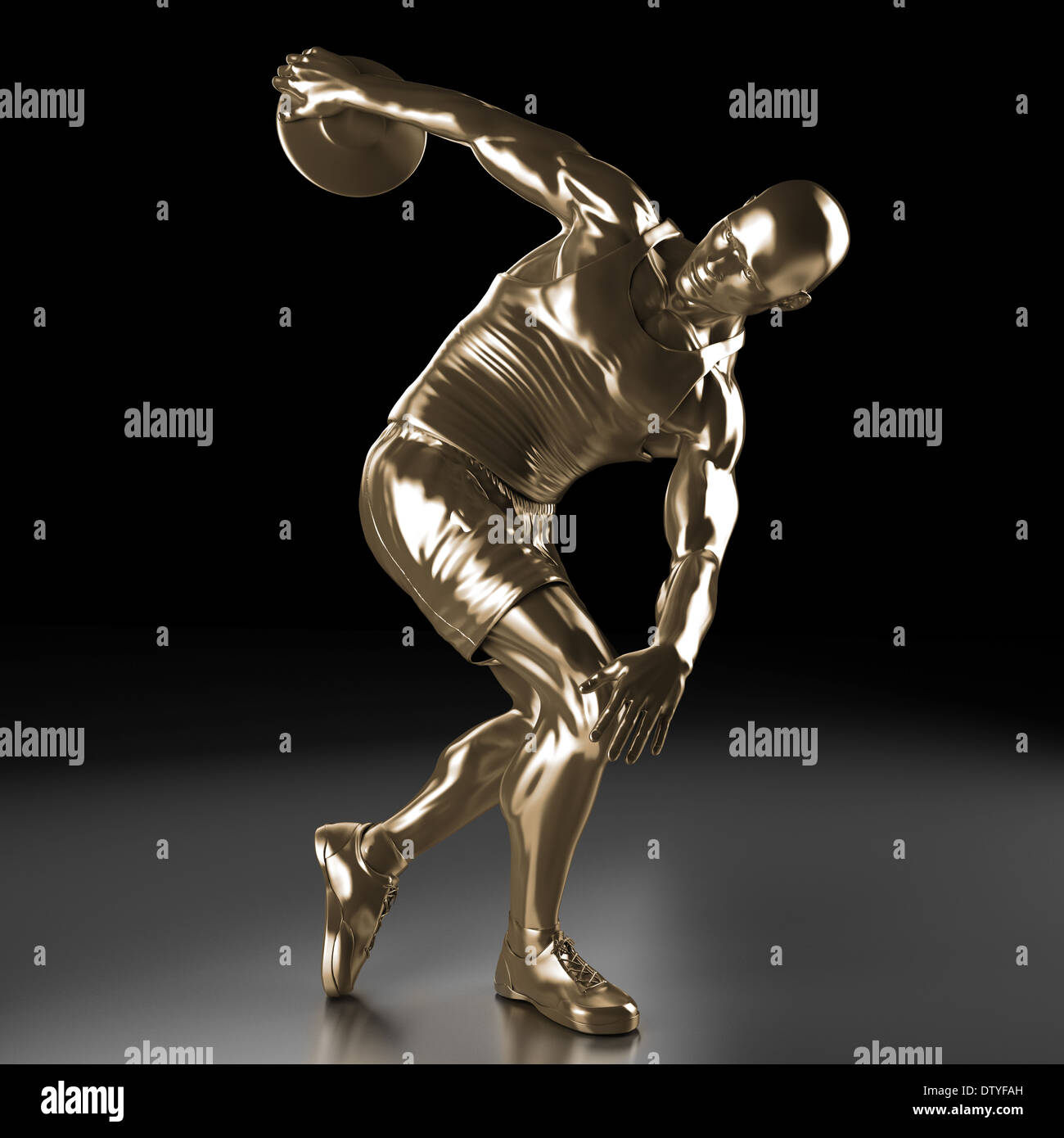 Anatomy of athlete throwing discus Banque de photographies et d’images ...