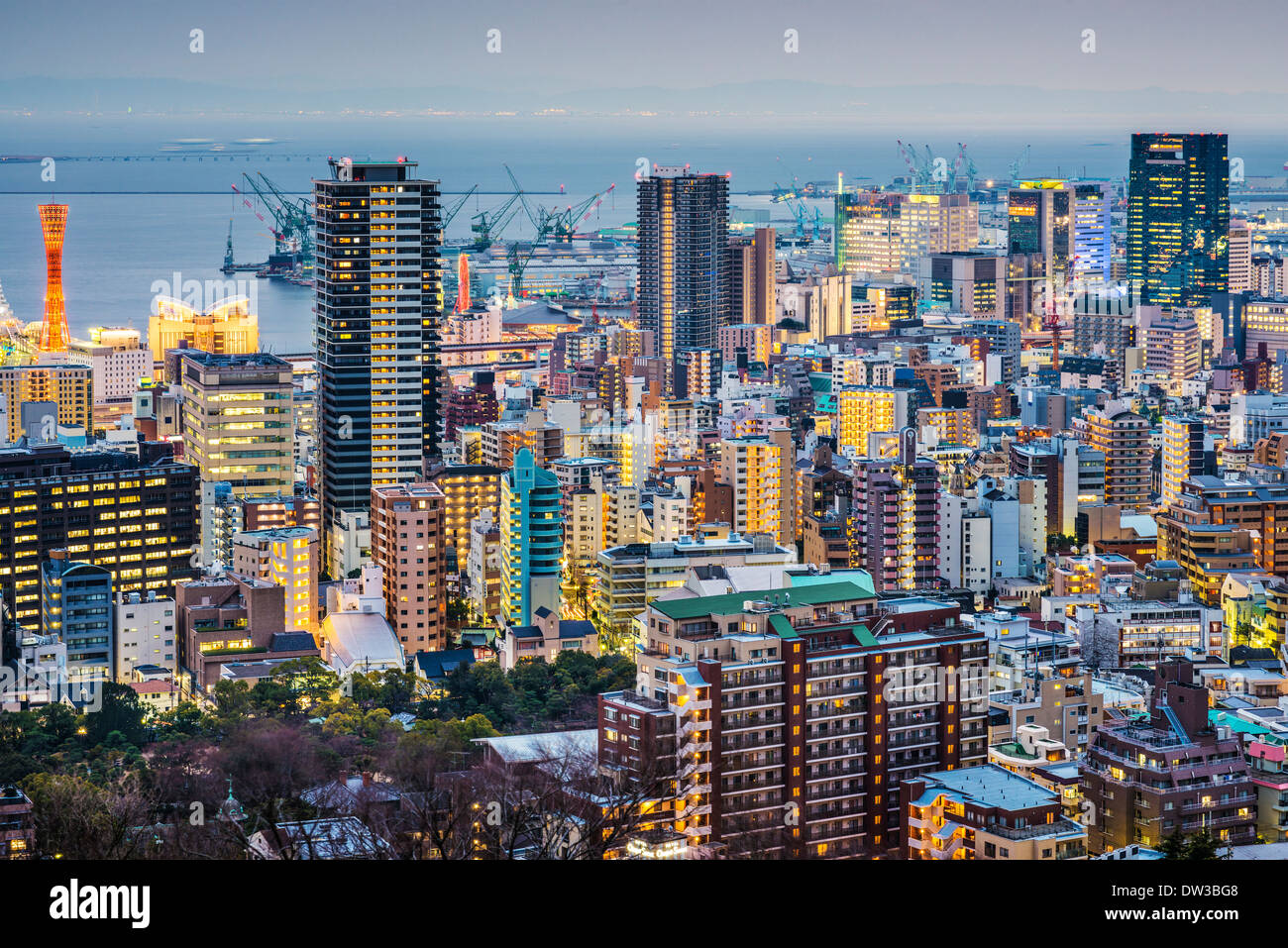 Kobe, Japon city skyline Photo Stock - Alamy