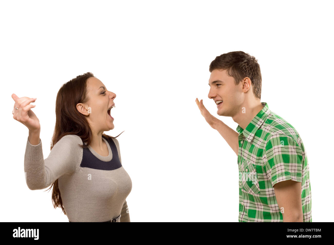 Homme gifler une femme Banque de photographies et d’images à haute ...