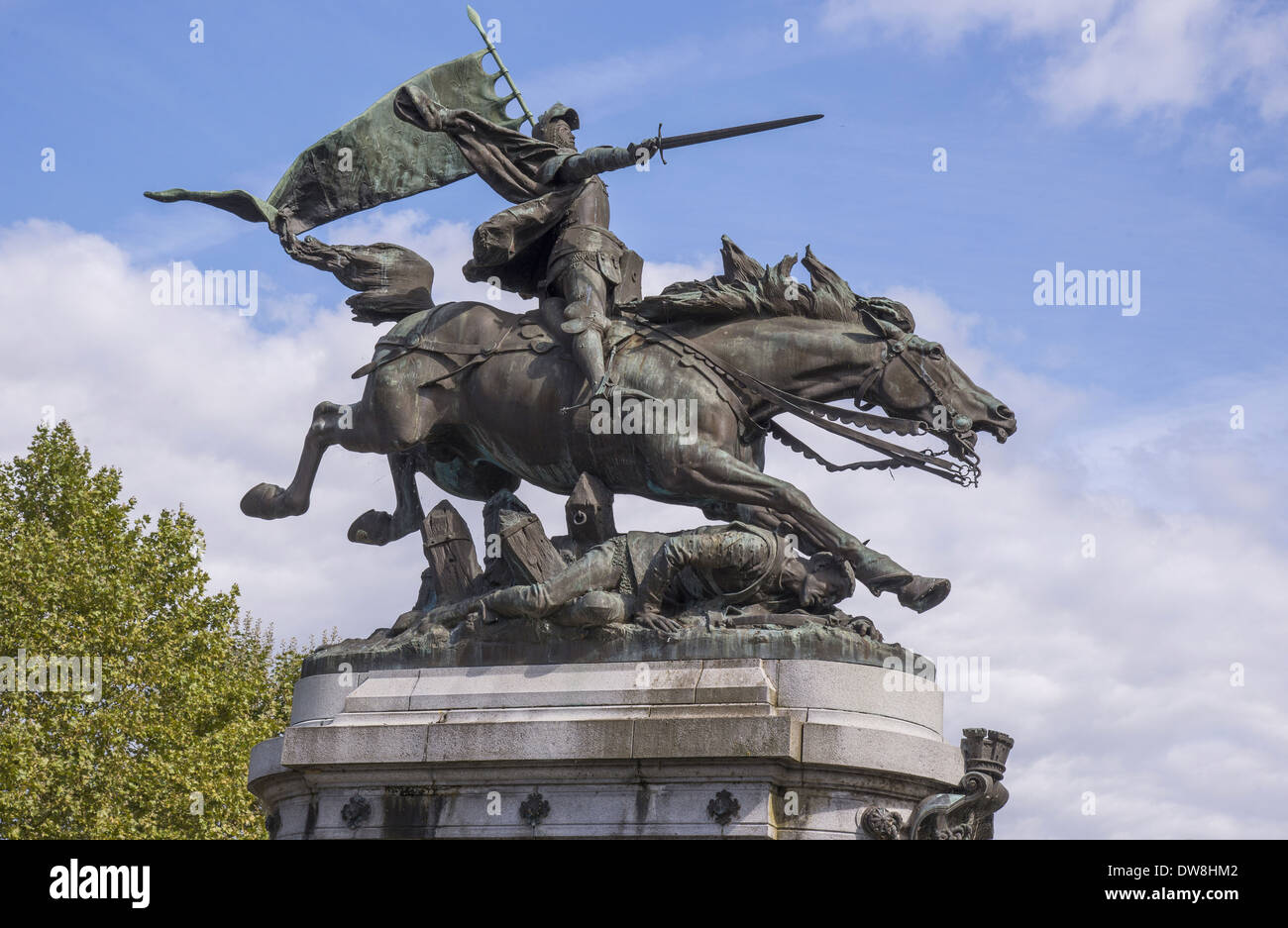 Statue de Jeanne d'Arc à cheval horse Chinon Indre-et-Loire Centre ...