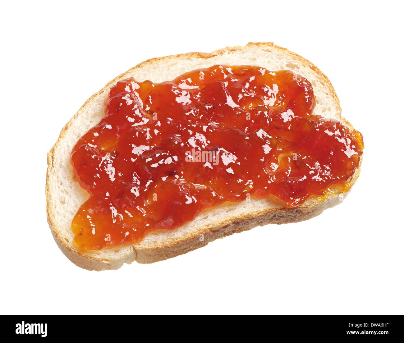 Confiture de pain sur fond blanc Banque de photographies et d’images à ...