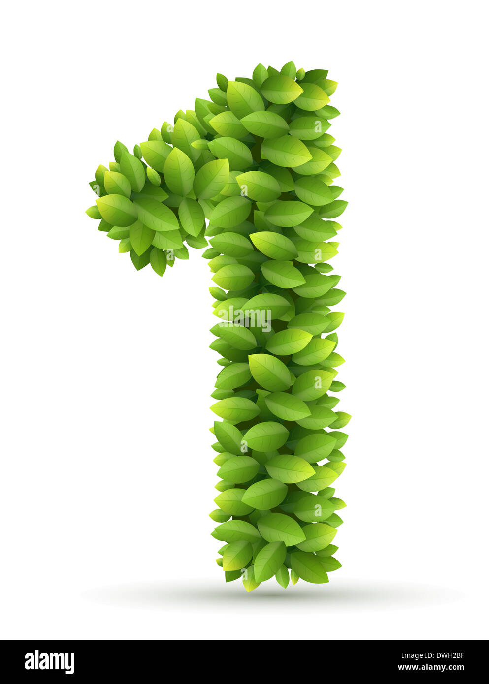 Chiffre 1 vert Banque de photographies et d’images à haute résolution ...