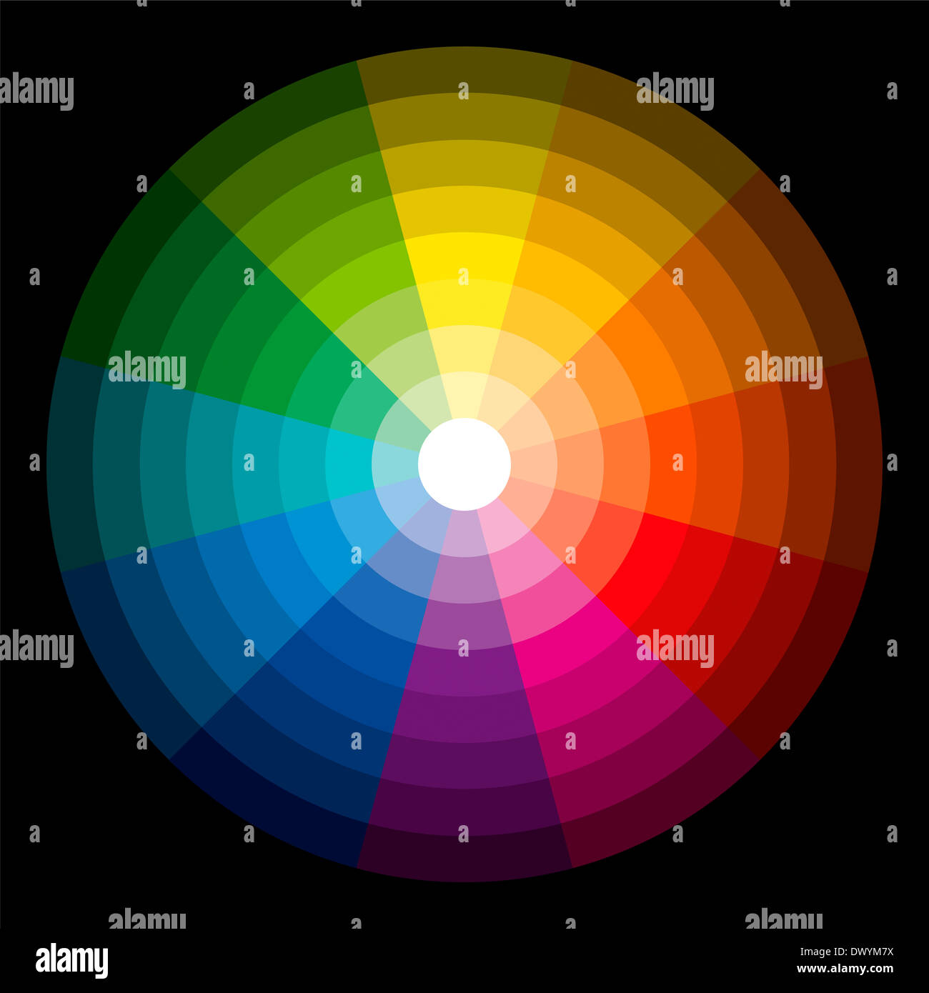 Cercle de couleur Light Dark - 12 couleurs de base dans un cercle, est ...