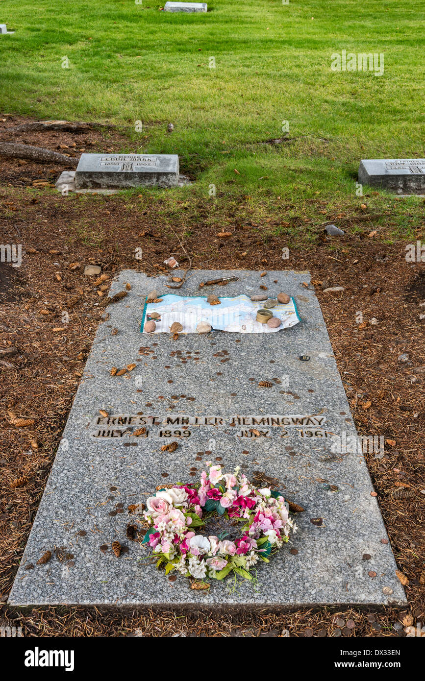 Ernest Hemingway tombe du cimetière de Ketchum Ketchum, Idaho, États ...