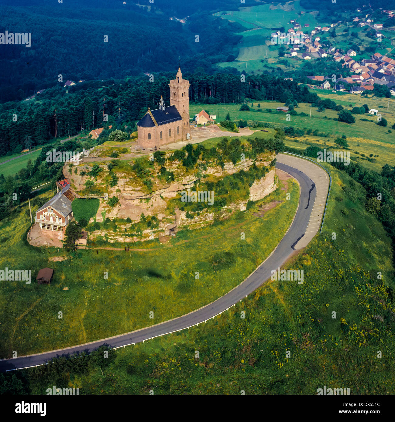 Vue aérienne de Dabo Moselle Lorraine France rock Photo Stock - Alamy