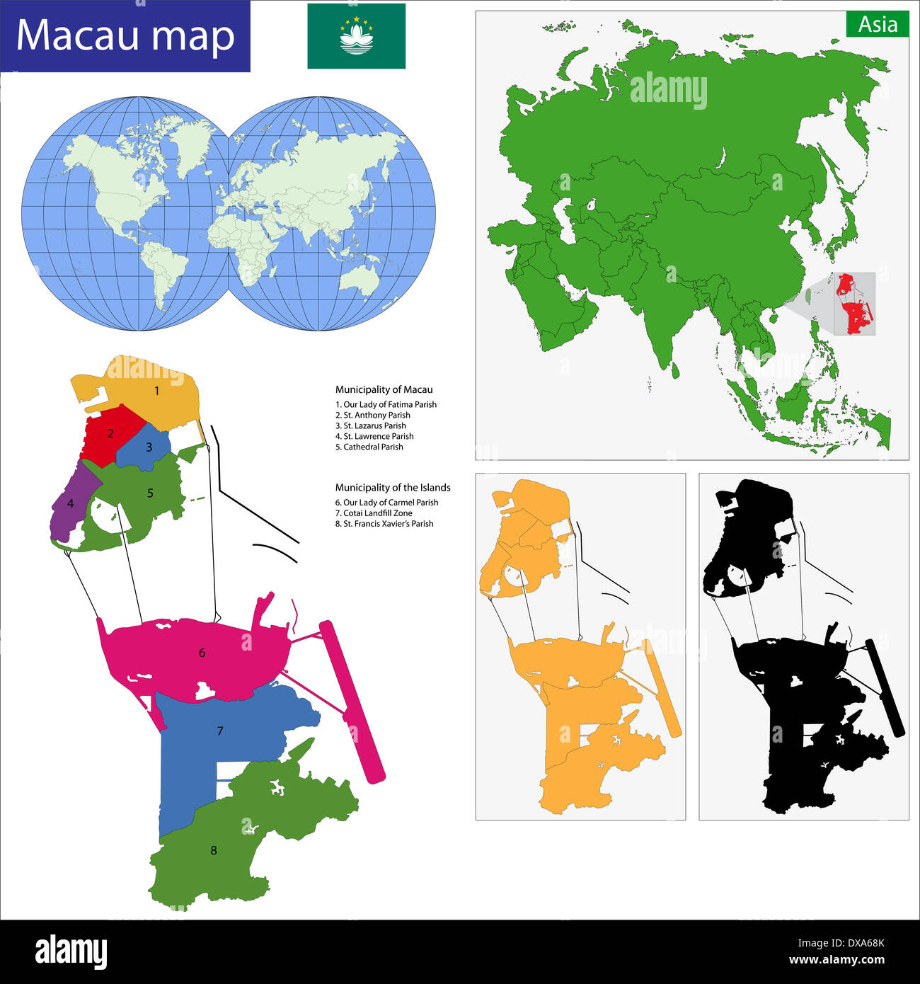 Carte de macao Banque de photographies et d’images à haute résolution ...