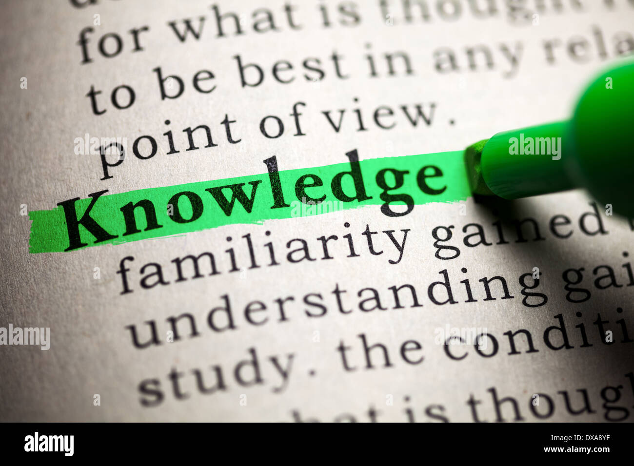 Mot de connaissance Banque de photographies et d’images à haute ...