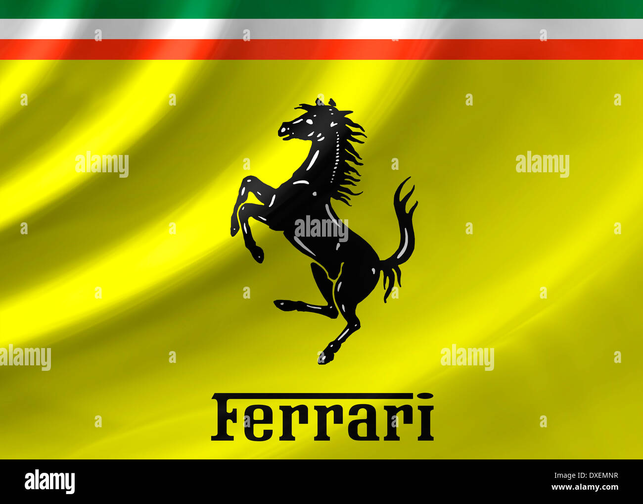 Logo ferrari symbole du drapeau emblème de l'icône Photo Stock - Alamy