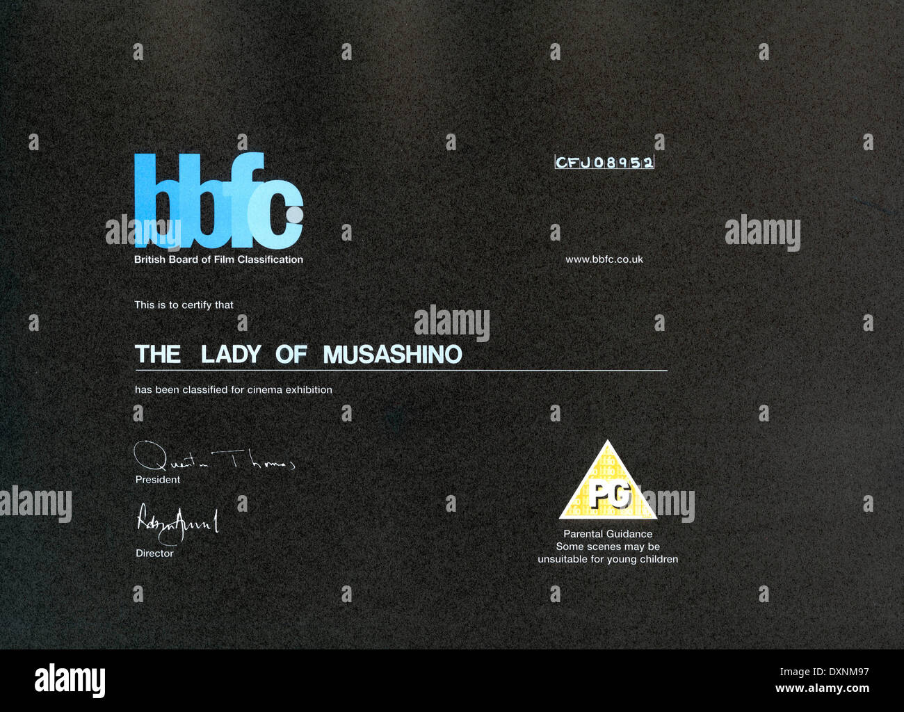 Film classification Banque de photographies et d’images à haute ...