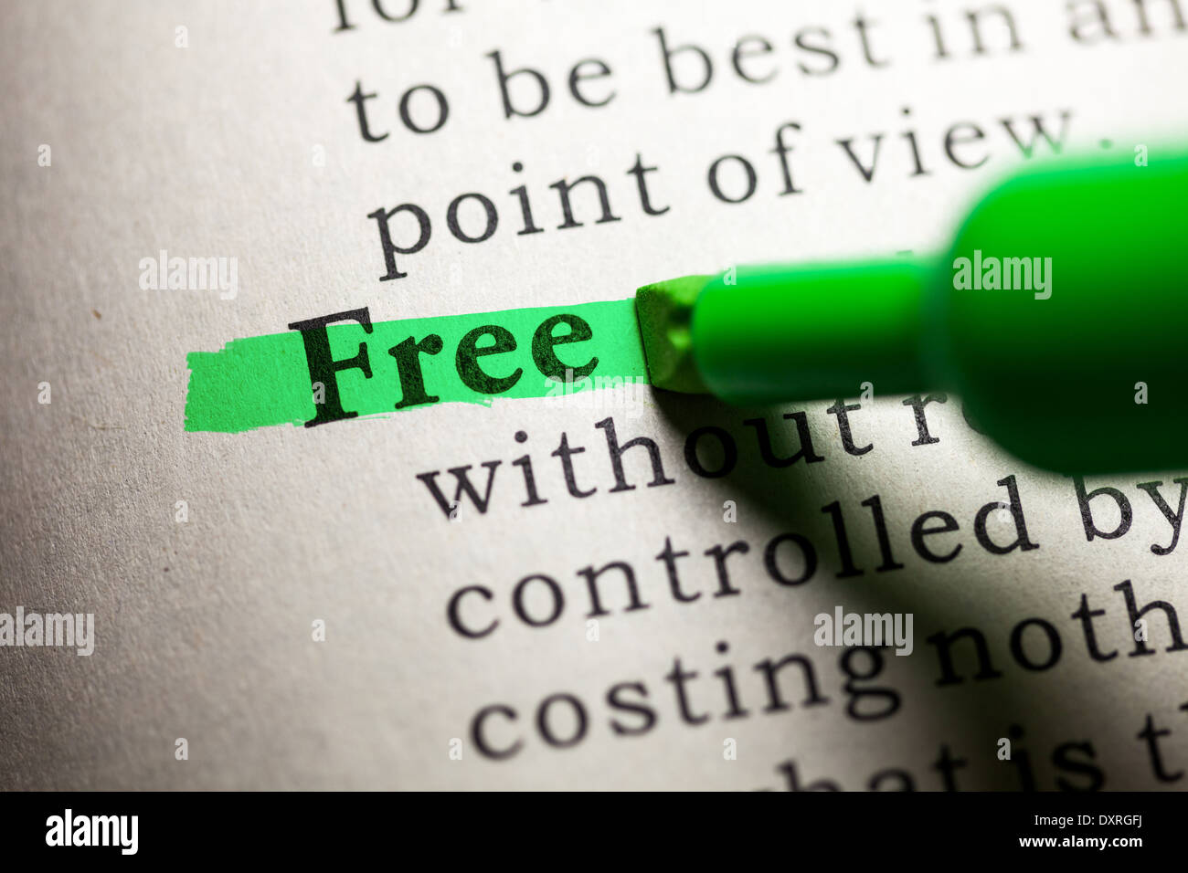 Le mot libre Banque de photographies et d’images à haute résolution - Alamy