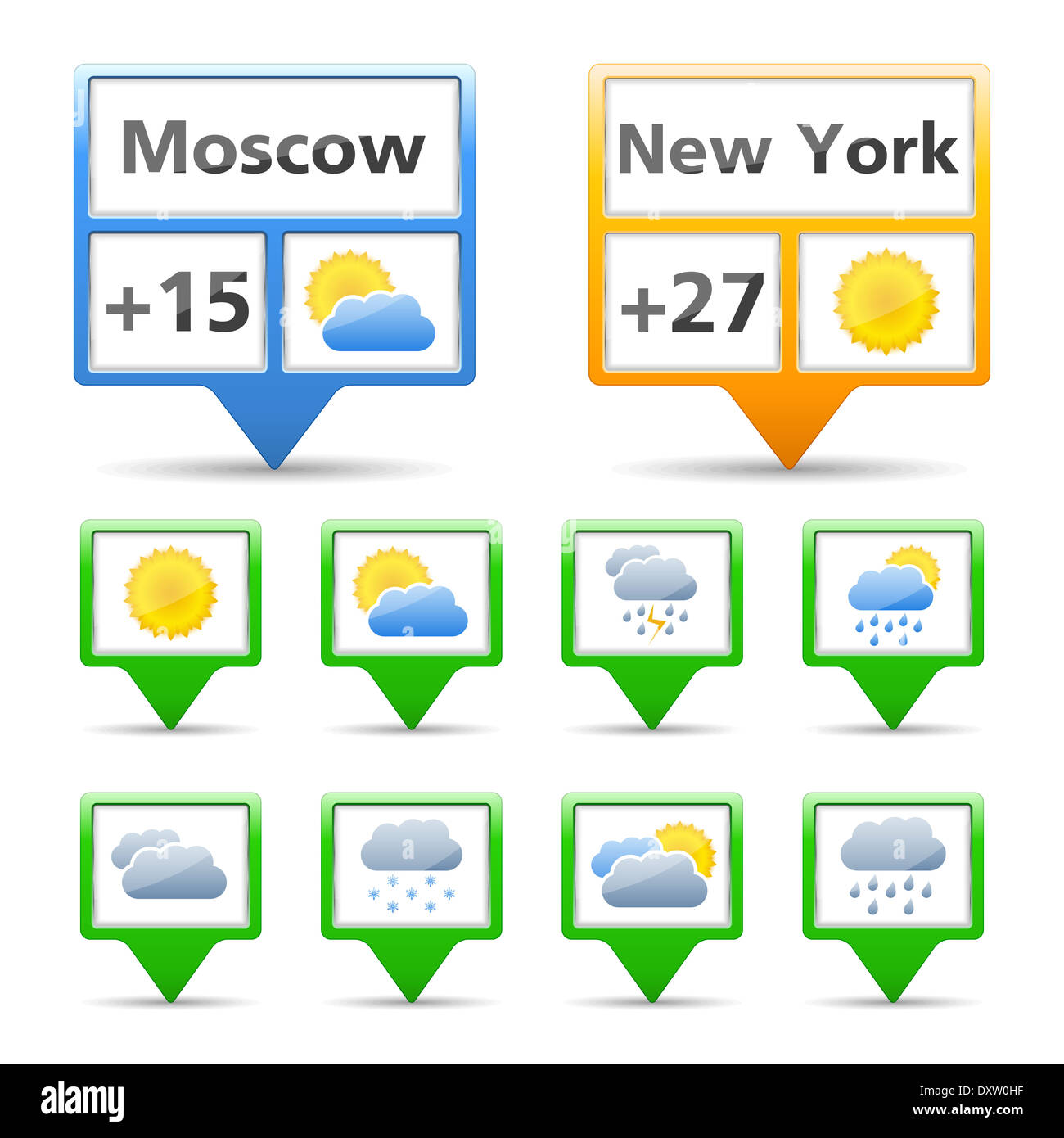 Weather forecast symbol Banque de photographies et d’images à haute ...