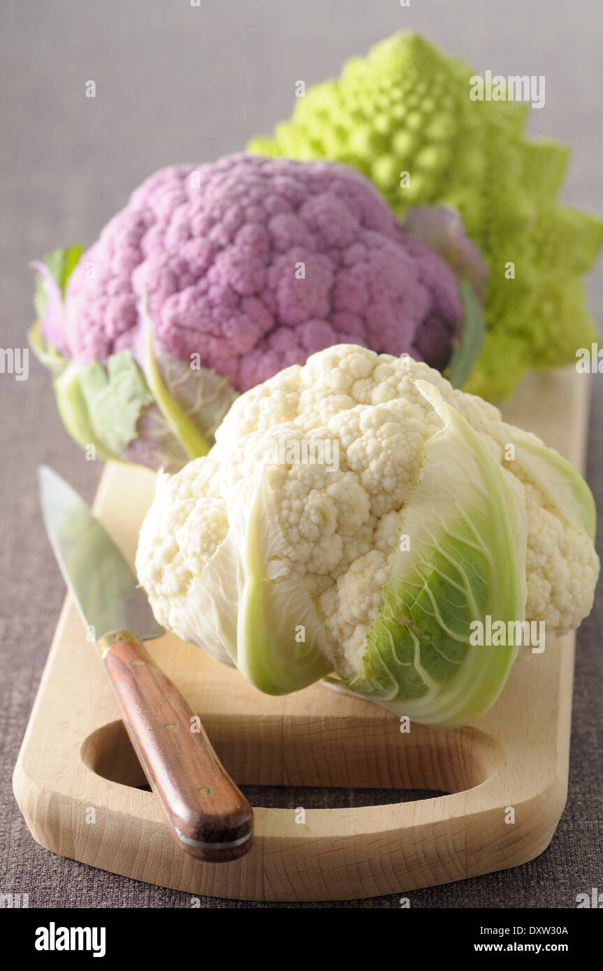 Types de chou fleur Banque de photographies et d’images à haute ...